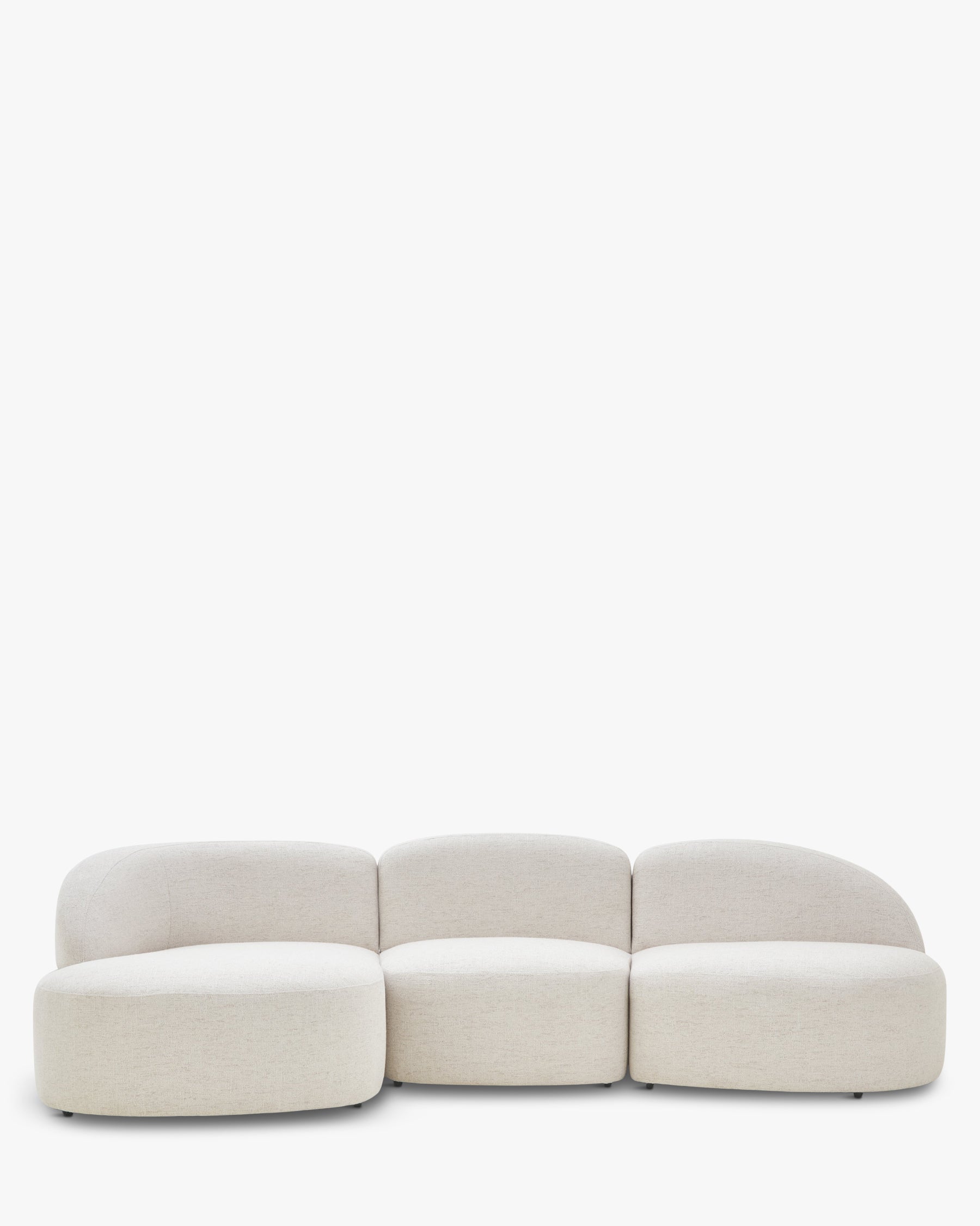 Corner sofa - Curly white latte - NV GALLERY - TODD – NV Gallery