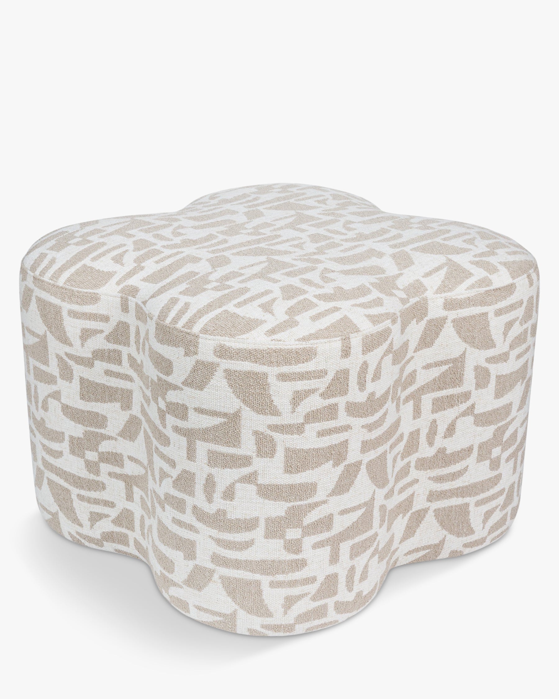 Pouf, Beige géométrique - NV GALLERY - IPSY – NV Gallery