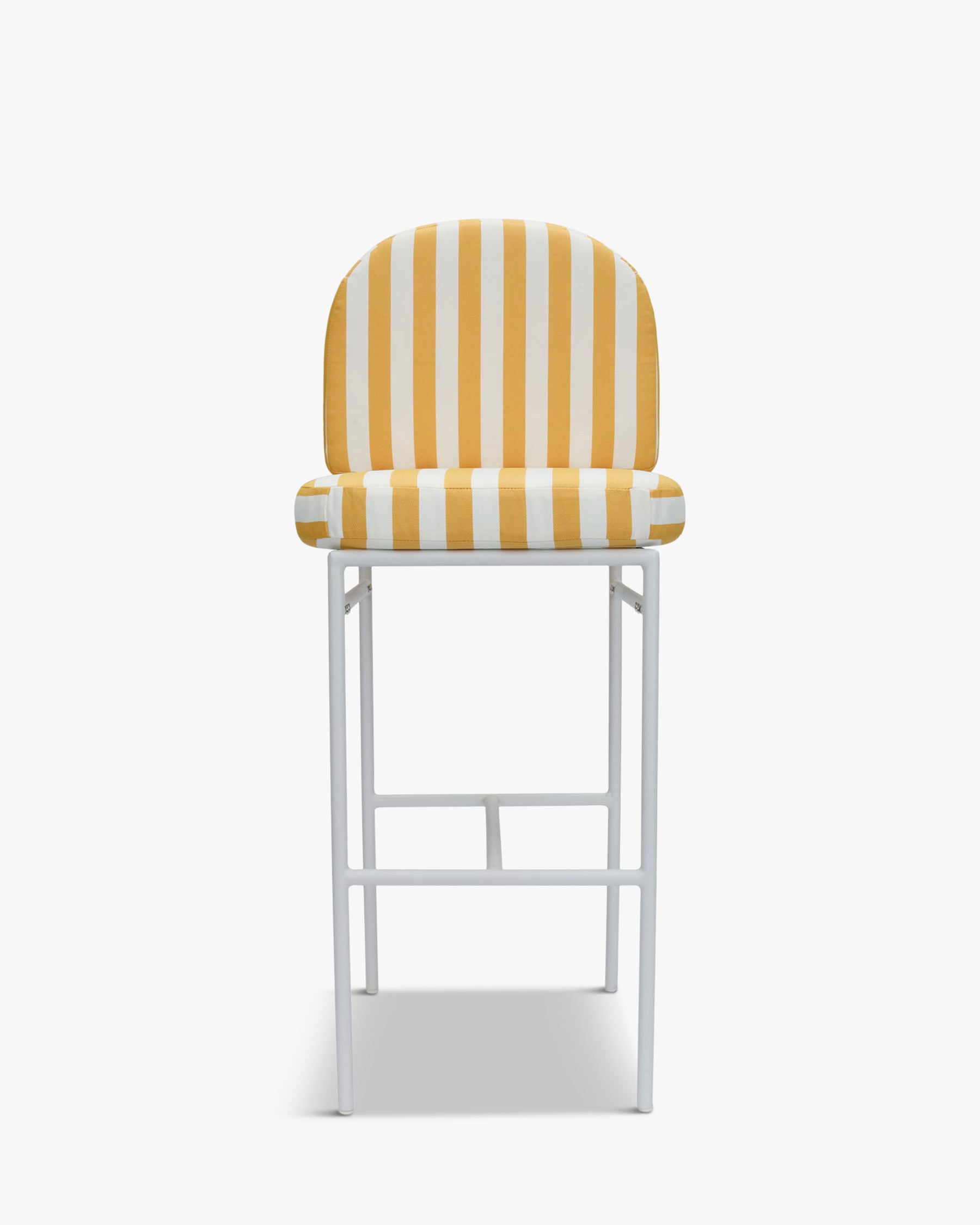 Outdoor bar stool - Striped white yellow & white metal - NV GALLERY ...