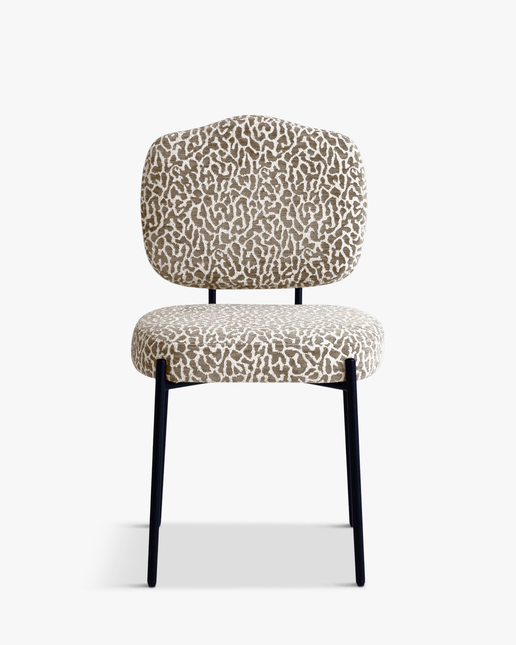 Chaise, Leopard marron & métal noir - NV GALLERY - MOGAN – NV Gallery