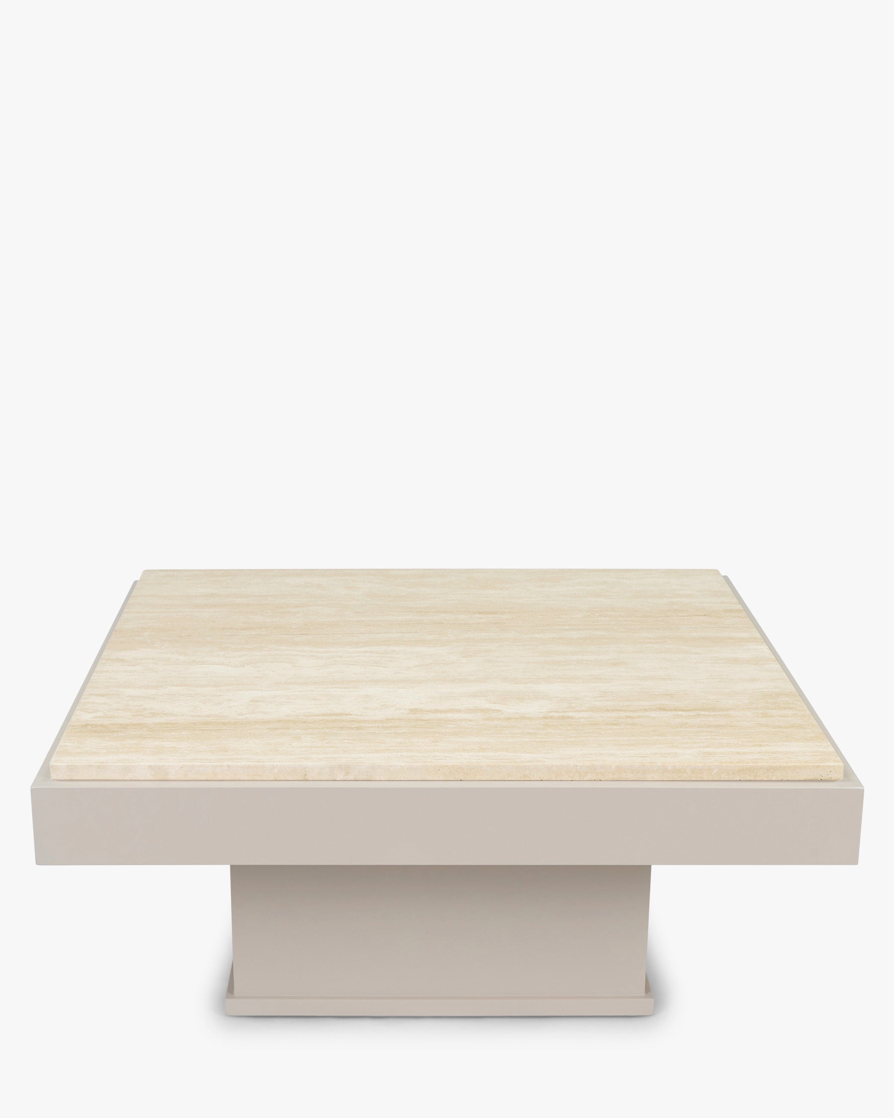 Table basse, Travertin & bois beige - NV GALLERY - ORON – NV Gallery
